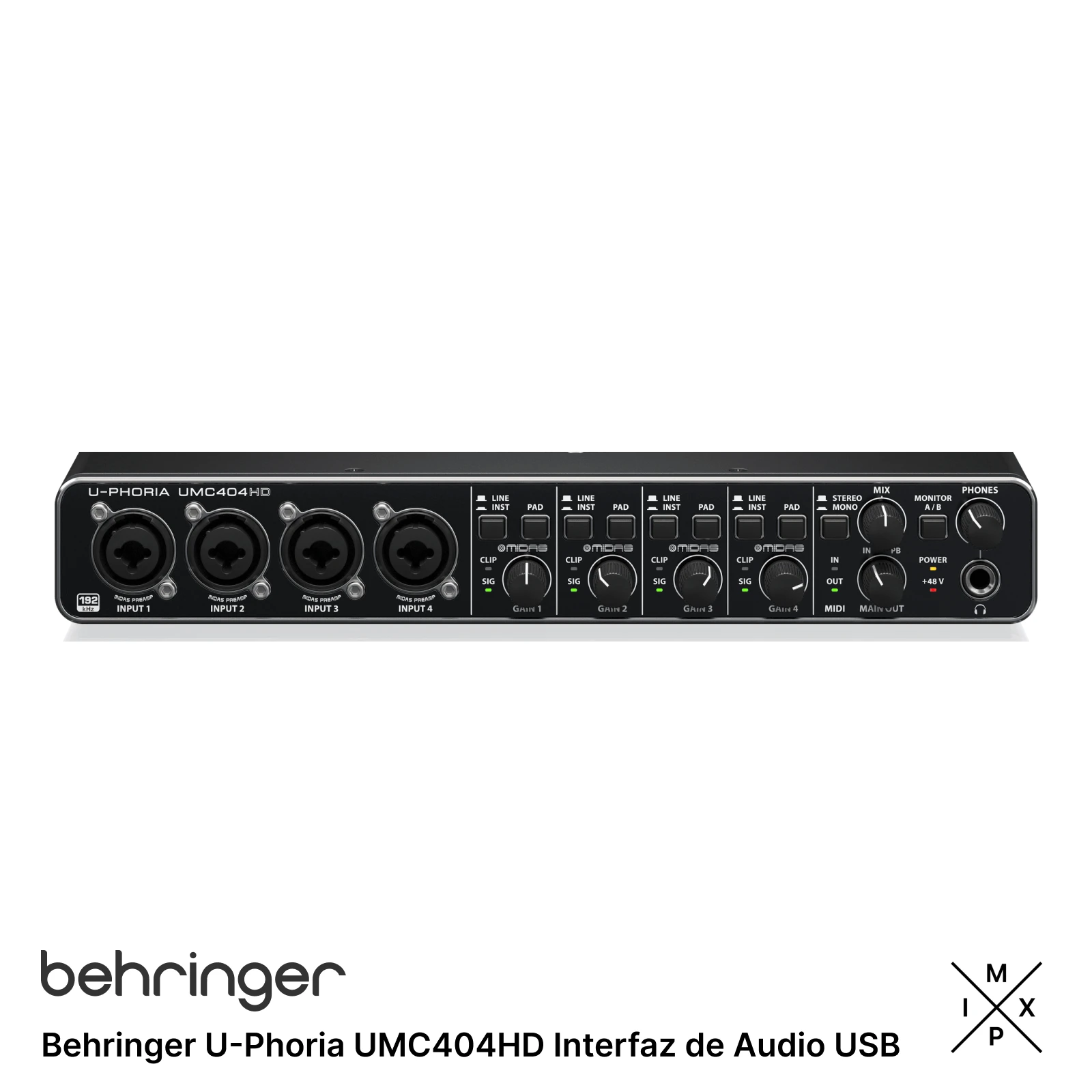 Behringer U-Phoria UMC404HD Interfaz USB 4x4 |【Mixerport】